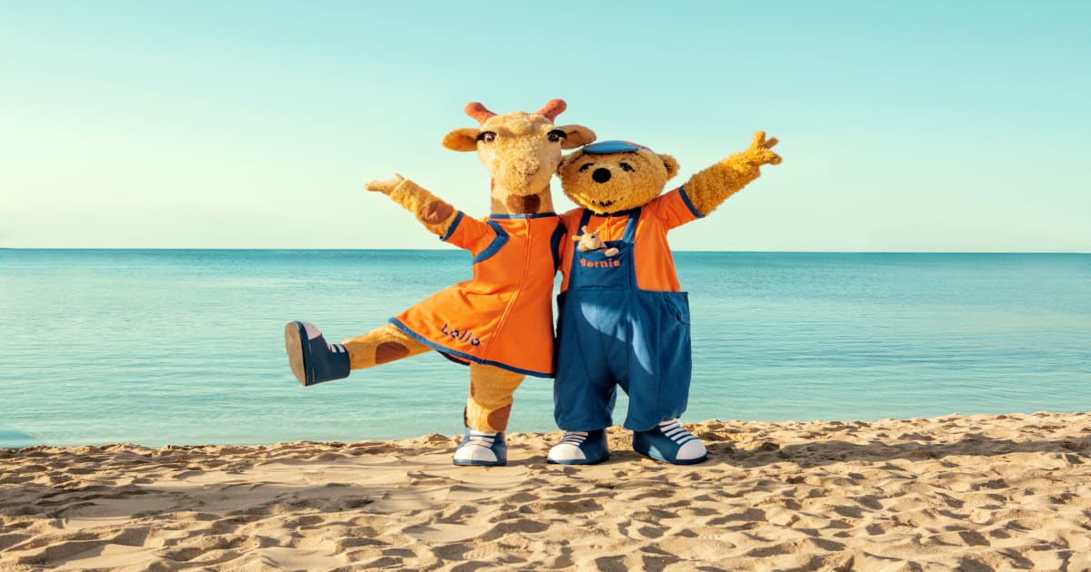 Lollo & Bernie –maskottimme perhehotelleissamme | Tjäreborg